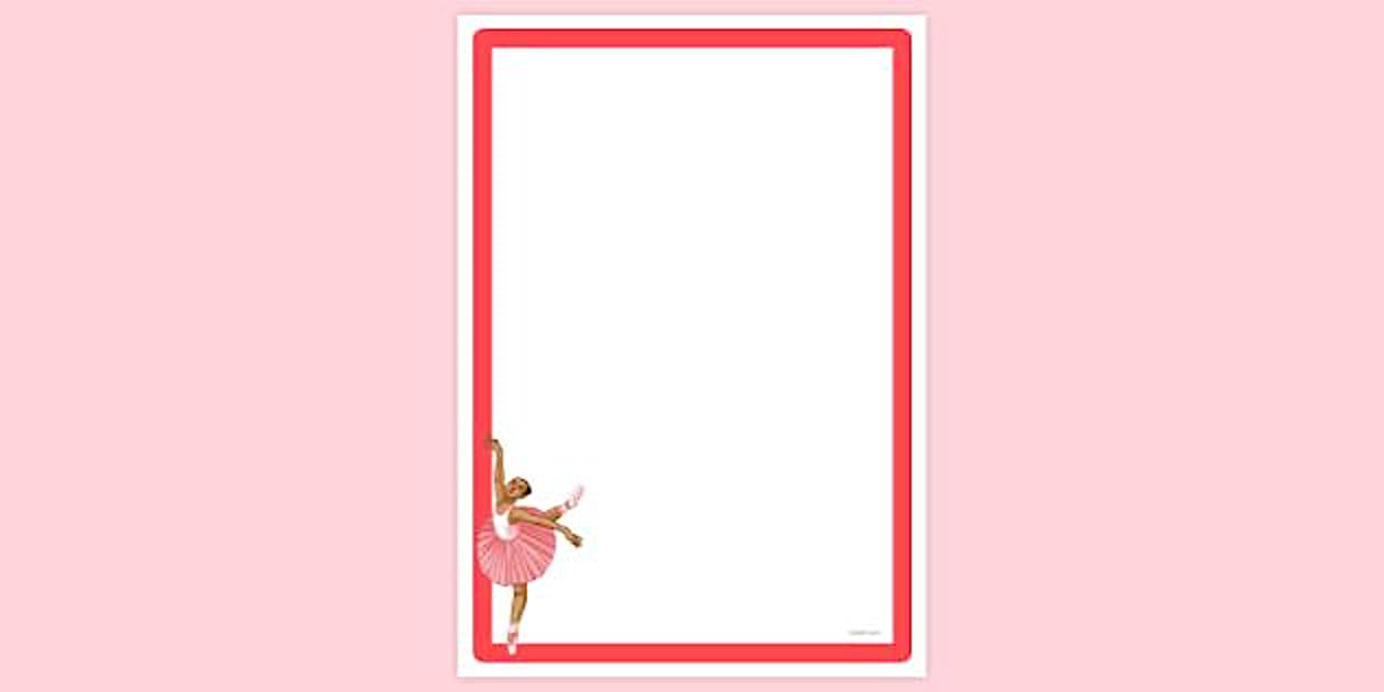 Simple Blank Ballerina Page Border | Twinkl (teacher made)