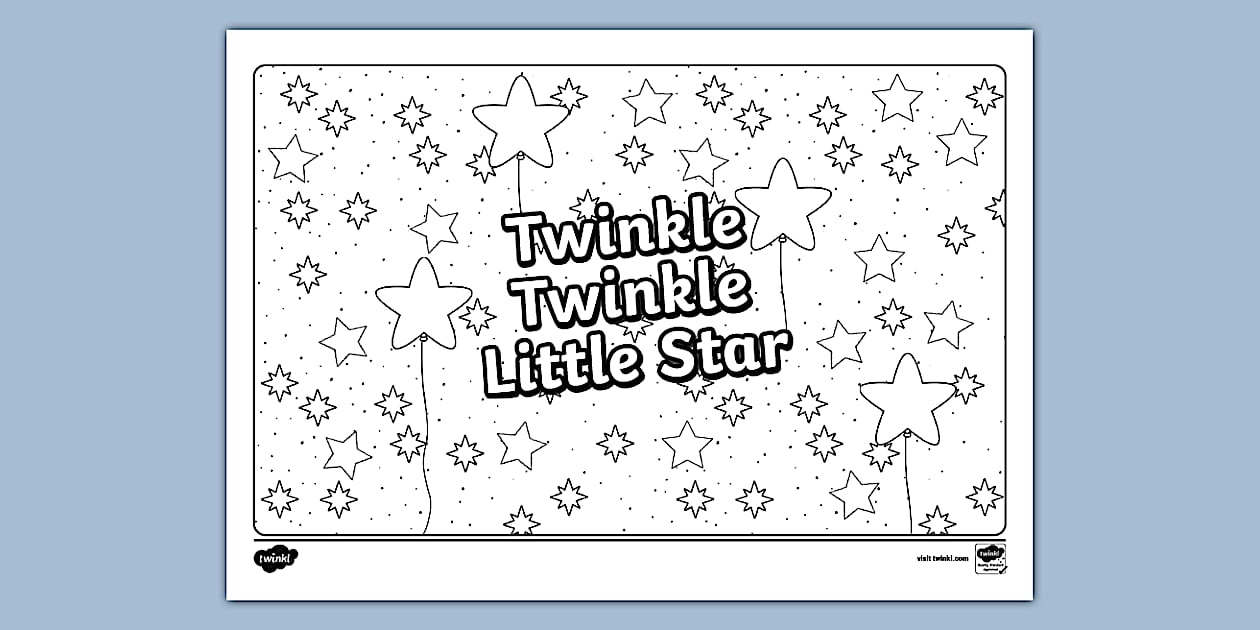 Twinkle Twinkle Little Star Colouring Montage (teacher made)