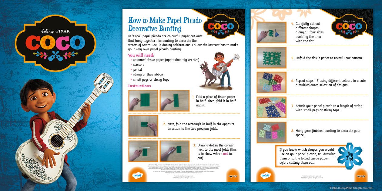Coco: Papel Picado Bunting Craft Activity
