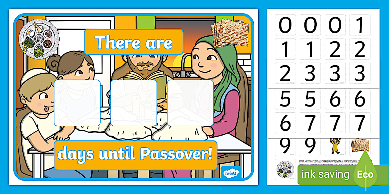 Passover Countdown Display Poster (Teacher-Made) - Twinkl