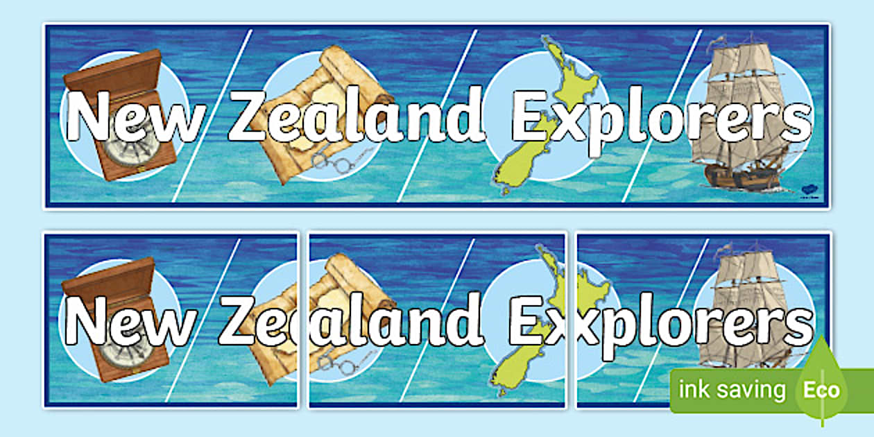 New Zealand Explorers Display Banner (Teacher-Made) - Twinkl