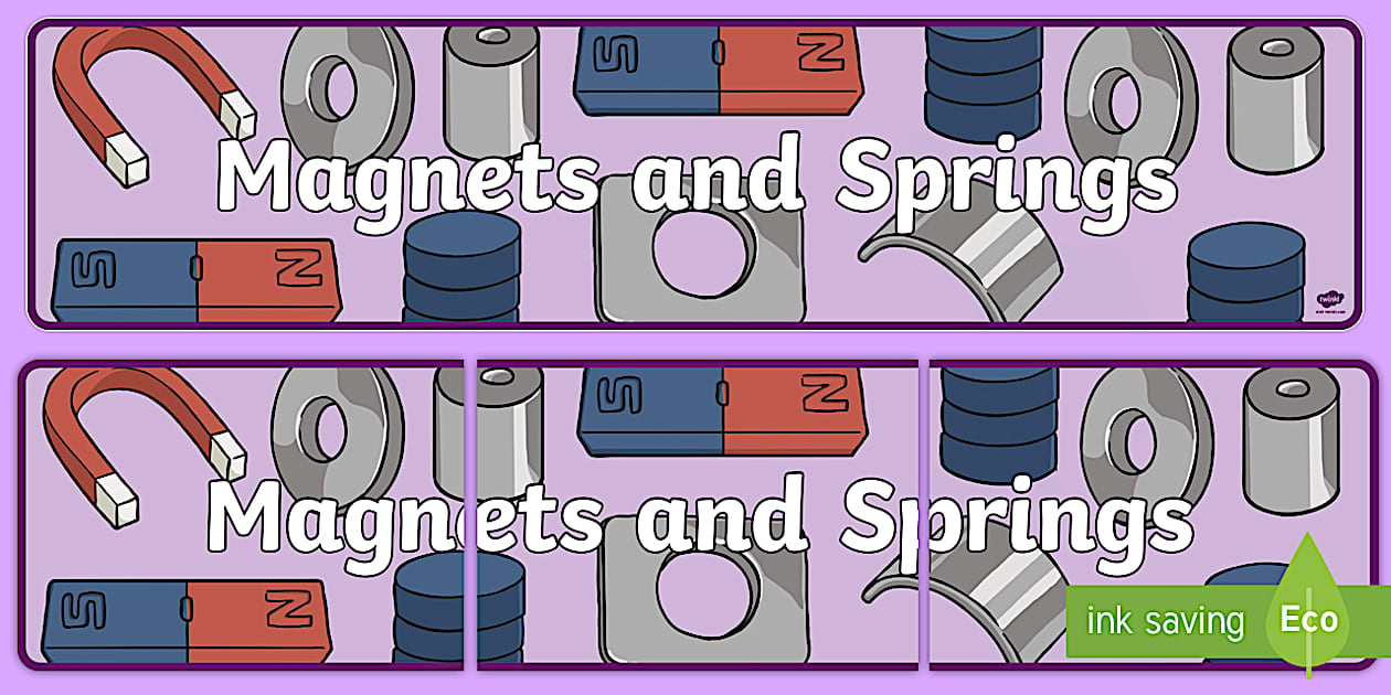 Magnets And Springs Display Banner (teacher made) - Twinkl