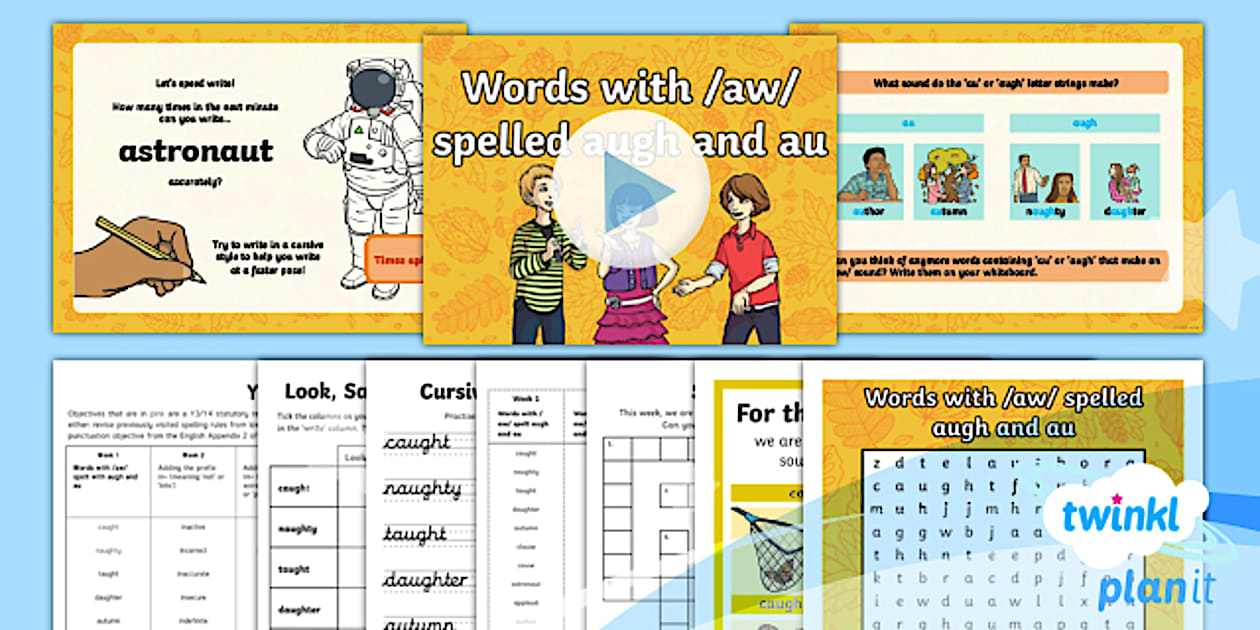 Au and Augh Words Phonics Spelling Pack (teacher made)
