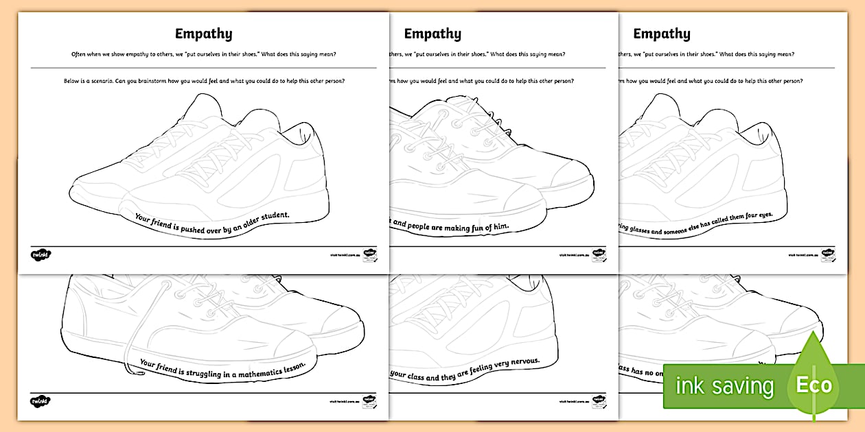 Editable Having Empathy at School Worksheet (teacher made)