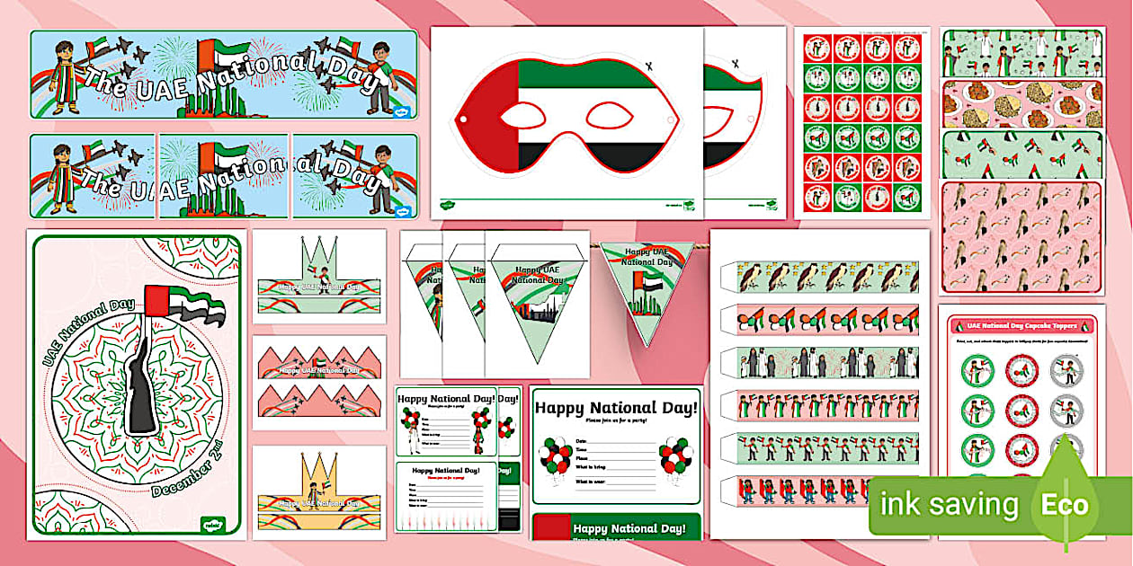 UAE National Day Party Pack (teacher made) - Twinkl