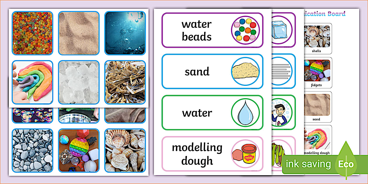 Sensory Exploration Word and Picture Cards (teacher made)
