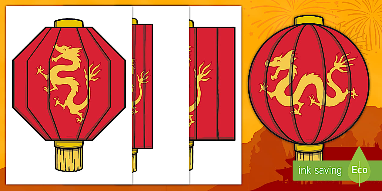 Chinese Restaurant Display Lantern Cut-Outs - Twinkl
