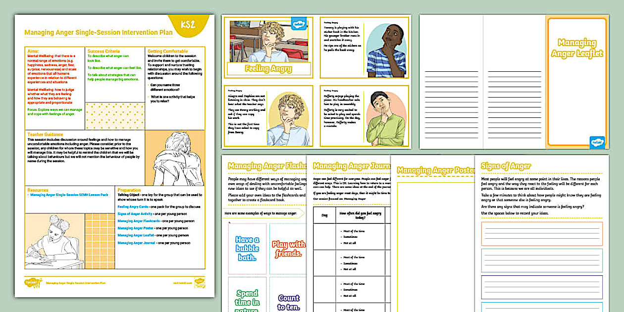 Managing Anger KS2 Single-Session Intervention - Twinkl