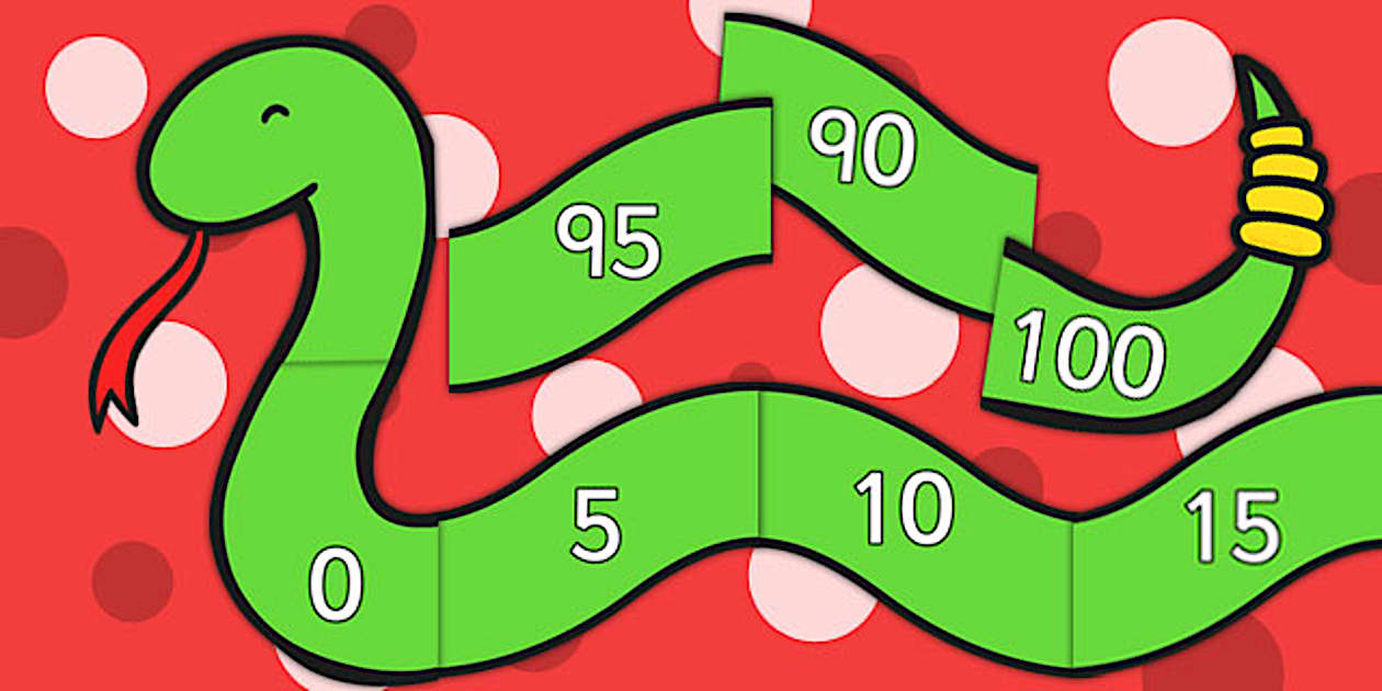 Counting by 5s Number Snake - counting by 5s worksheet