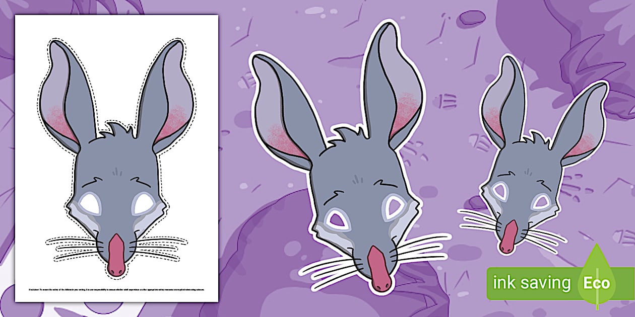 2D Easter Bilby Mask | Easter Crafts and Activities | Twinkl