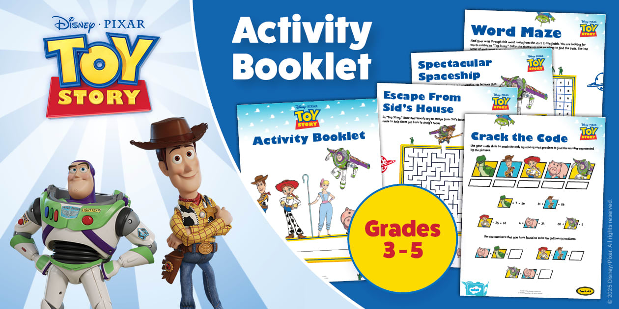 Toy Story: Activity Booklet for 3rd-5th Grade