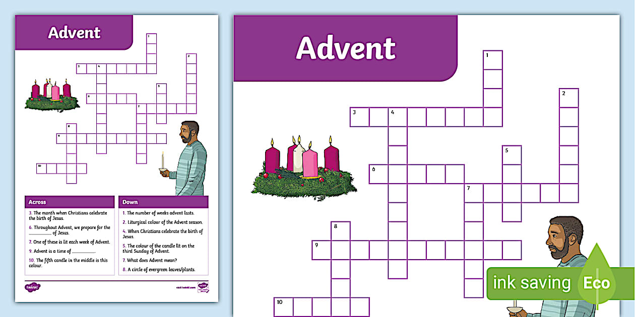 Advent Crossword Puzzle Activity (Teacher-Made) - Twinkl