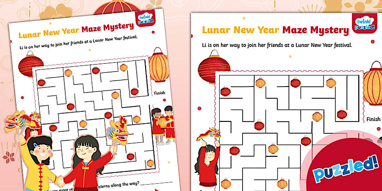 Lunar New Year Maze Mystery | Twinkl Puzzled (Teacher-Made)