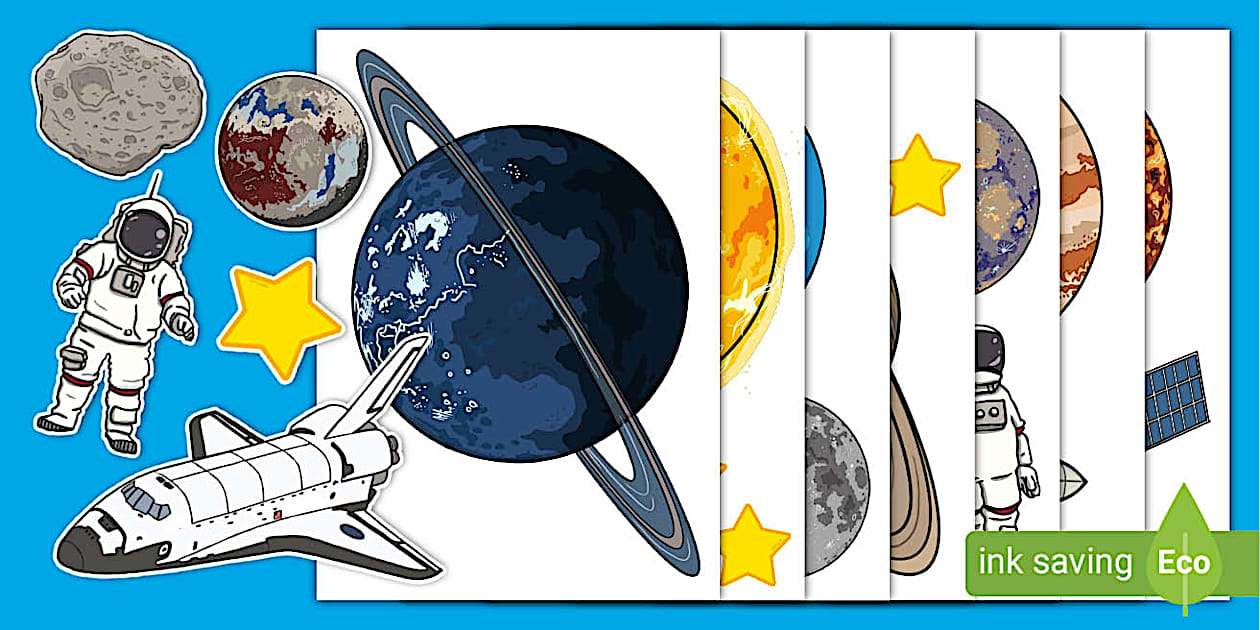 Space Display Cut-Outs (teacher made) - Twinkl