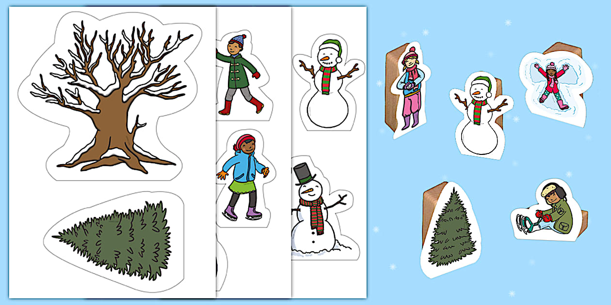 Winter-Themed Small World Characters (teacher made) - Twinkl