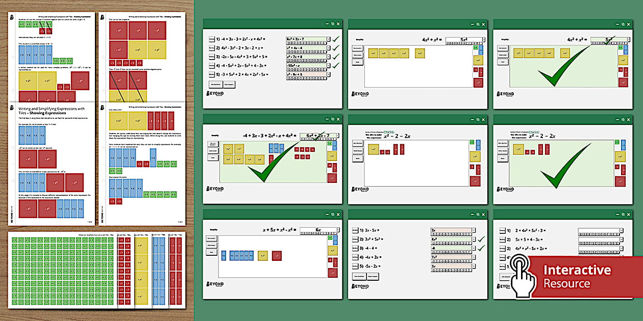 👉 Interactive Simplifying Algebraic Expressions Questions