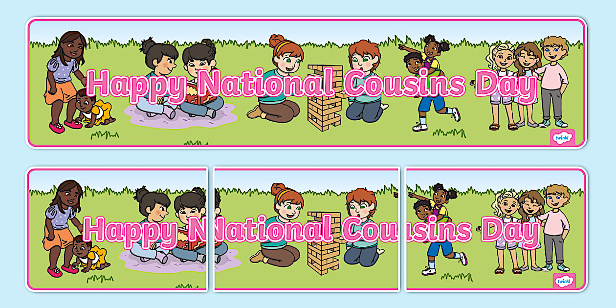 Happy National Cousins Day Display Banner