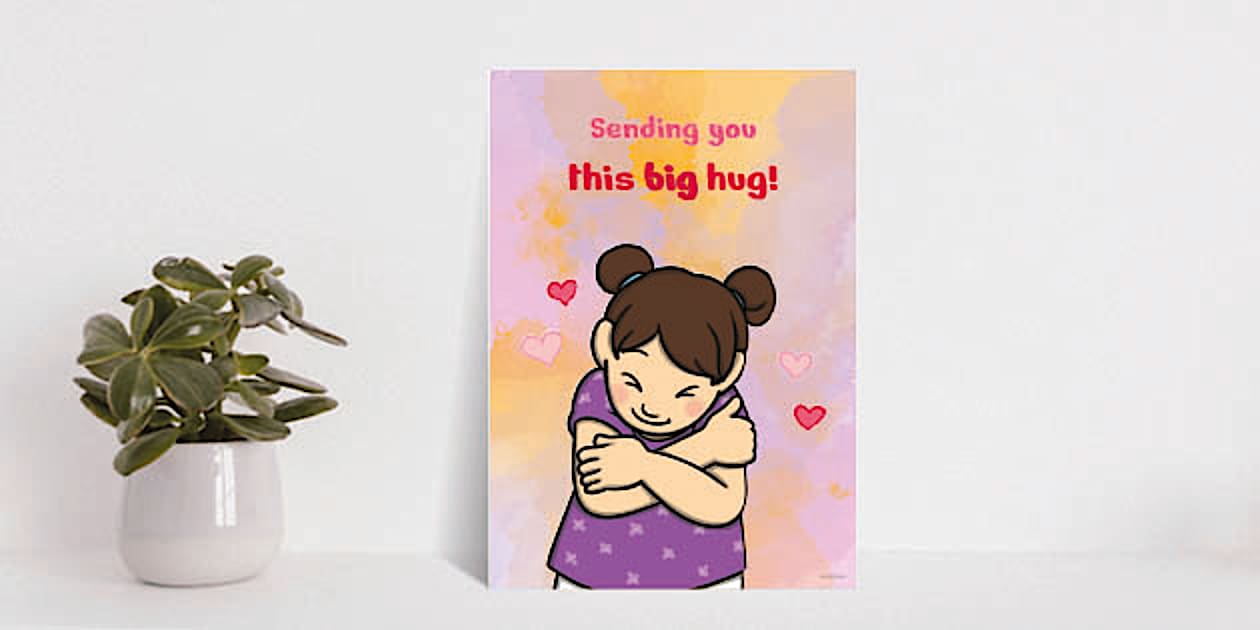 Big Hug Postcard | Twinkl Party (teacher made) - Twinkl
