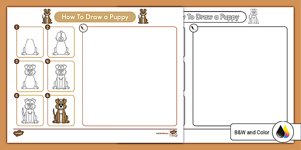 Printable Puppy Drawing for Kids | Twinkl USA (Teacher-Made)