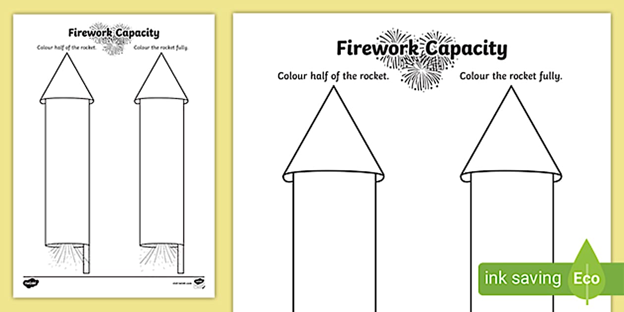 Firework Capacity Worksheet (teacher made) - Twinkl