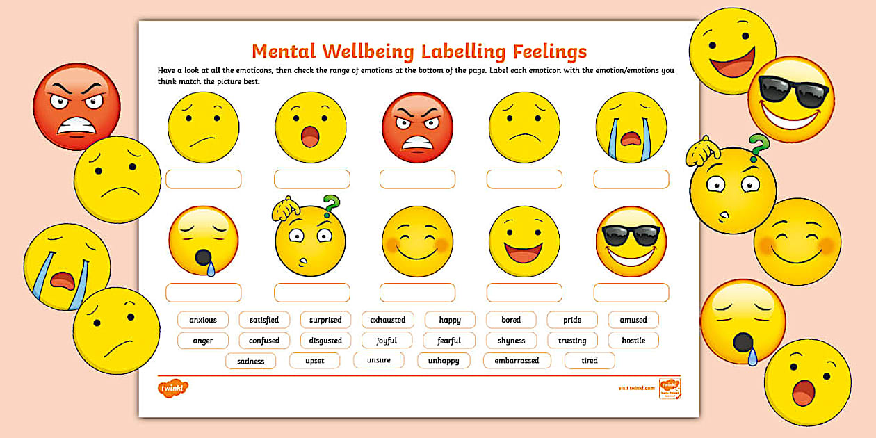 Mental Wellbeing Labelling Feelings Key Stage 2 - Twinkl