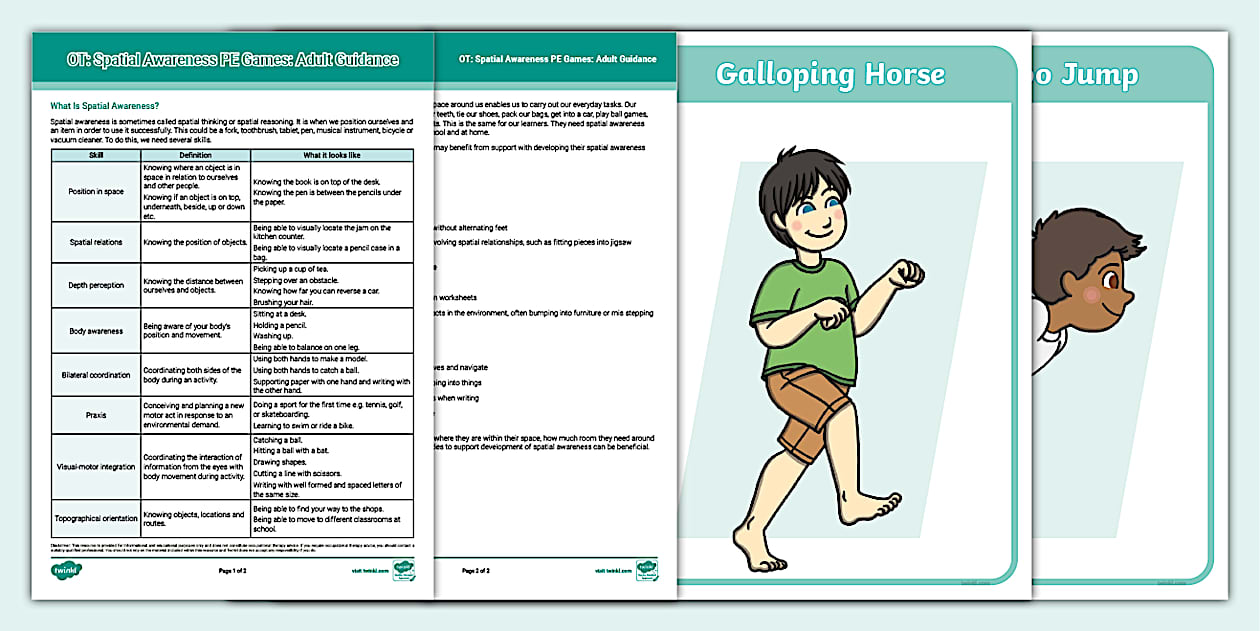 OT: Spatial Awareness PE Games (teacher made) - Twinkl