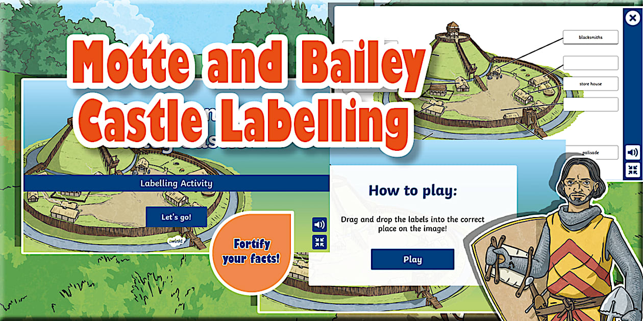 * NEW * Motte and Bailey Castles Interactive Labelling Activity