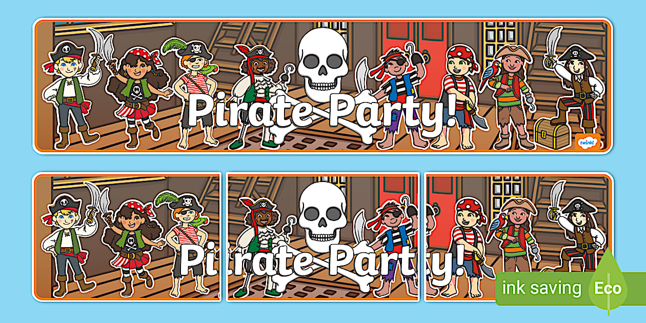 Pirate Party! Display Banner (professor feito) - Twinkl