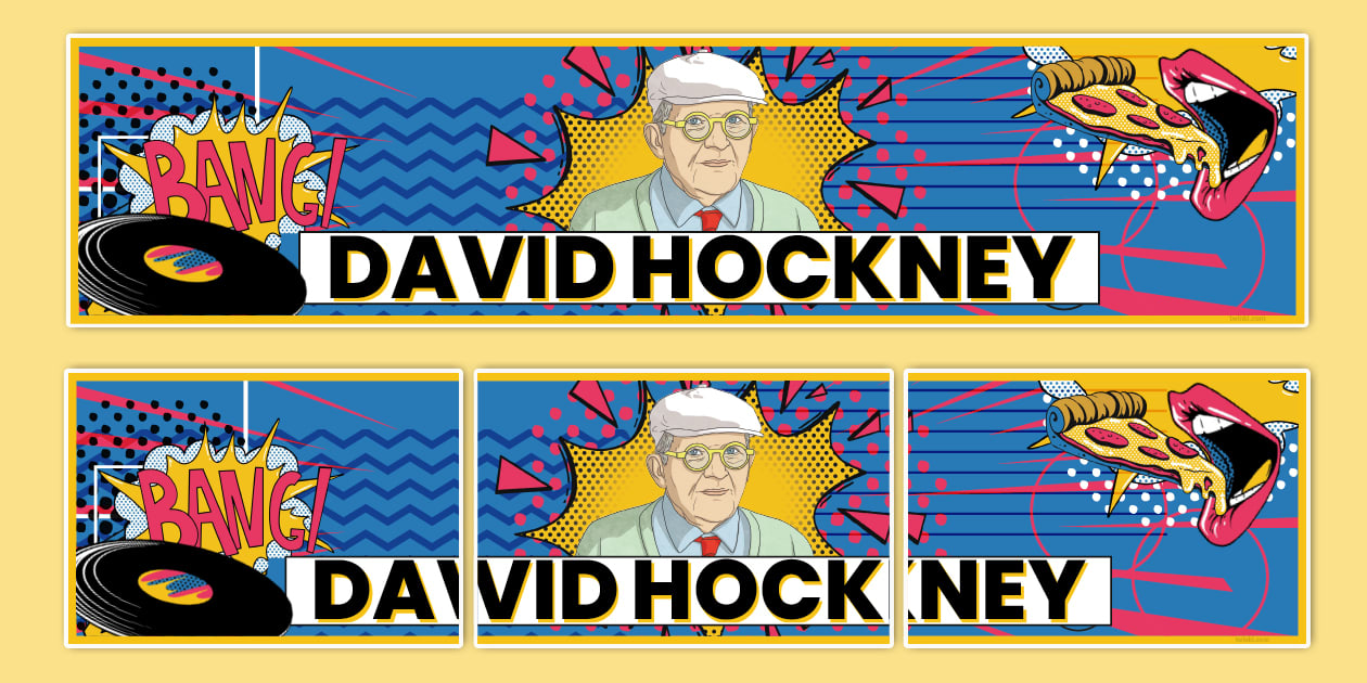 Pop Art Themed David Hockney Display Banner (teacher made)
