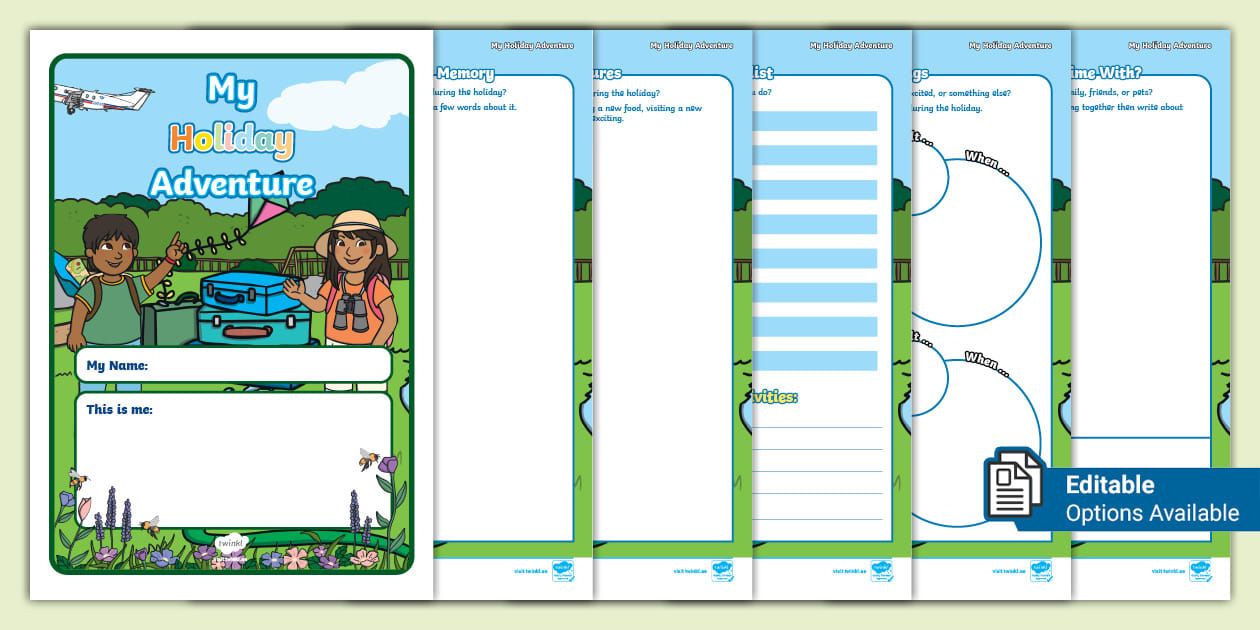 My Holiday Adventure booklet. (teacher made) - Twinkl
