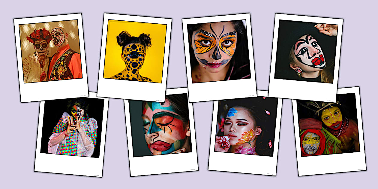 Face Painting Instant Photo Style Display Images - Twinkl