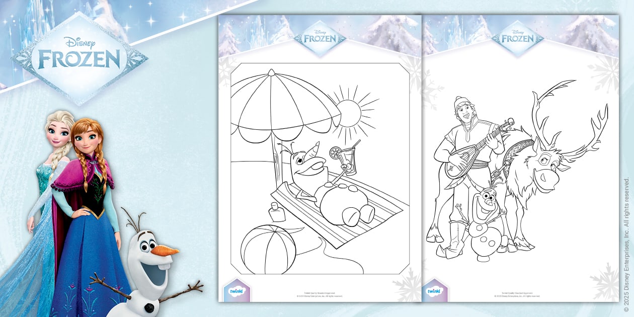 Frozen: Olaf Colouring Pages (teacher made) - Twinkl