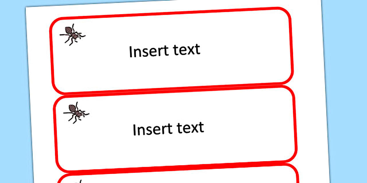 👉 Fully Editable Ant Labels (teacher made) - Twinkl