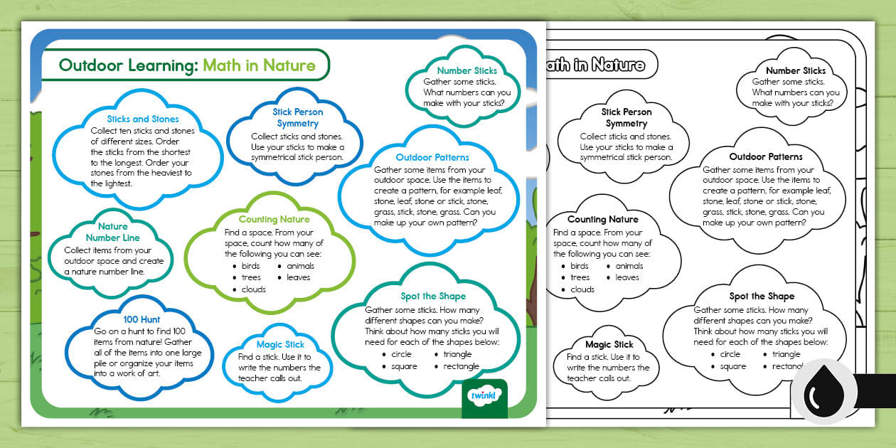 Outdoor Learning: Math in Nature (teacher made) - Twinkl