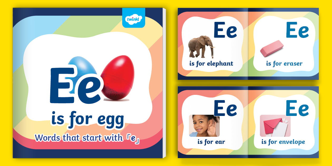 幼児向け アルファベット絵本 Alphabet eBook- Ee is for egg｜Twinkl