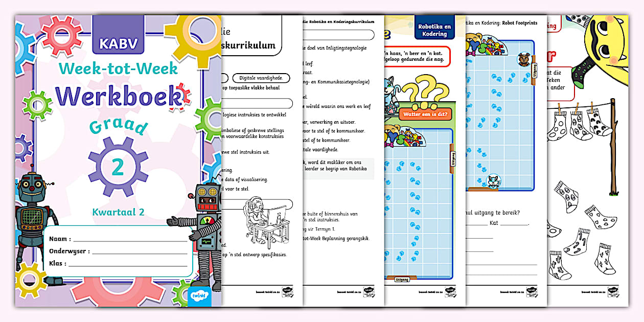 Graad 2 Robotika en Kodering Kwartaal 2 Kurrikulum - Werkboek (KABV Belyn)