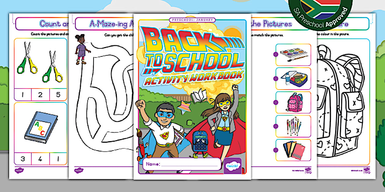 Preschool: January Workbook- Back to School (teacher made)