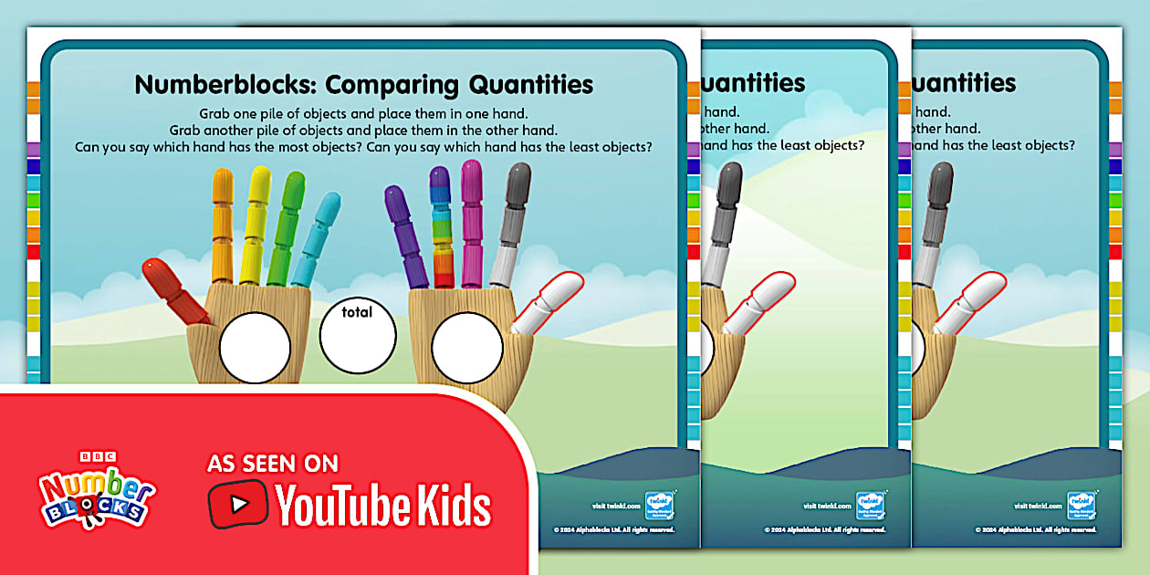 Numberblocks: Comparing Quantities Activity Mats - Twinkl