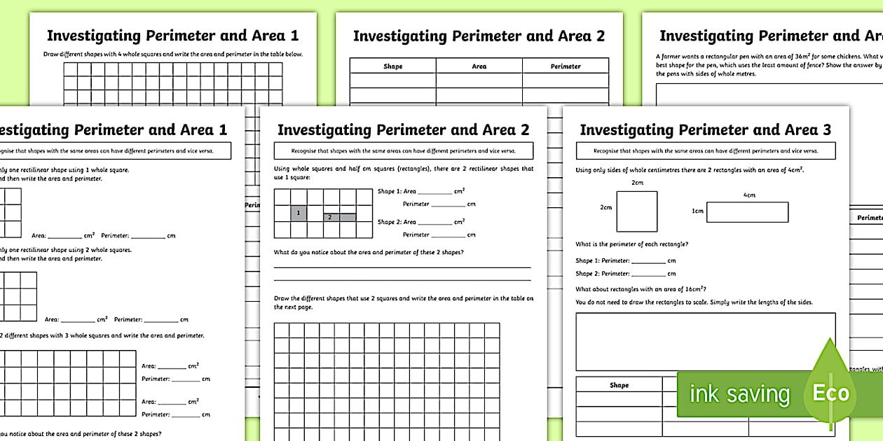 Editable Investigating Perimeter and Area (Lehrer gemacht)