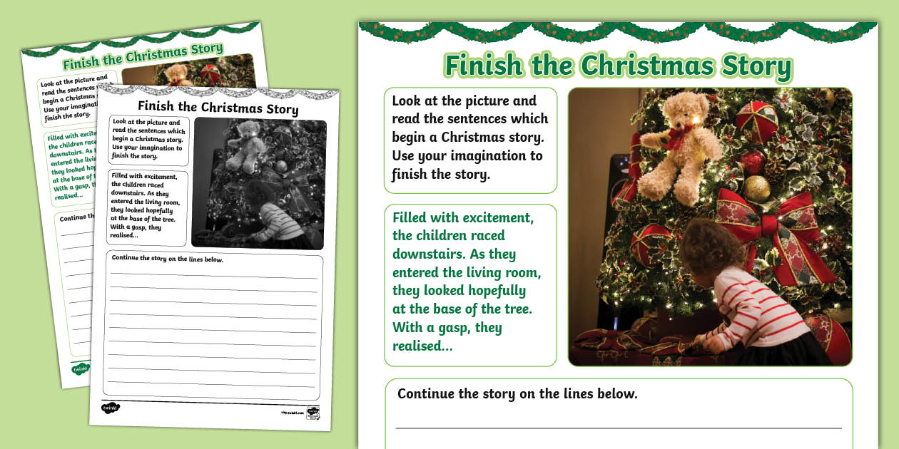 KS1 Christmas Story Writing Template | Finishing Stories