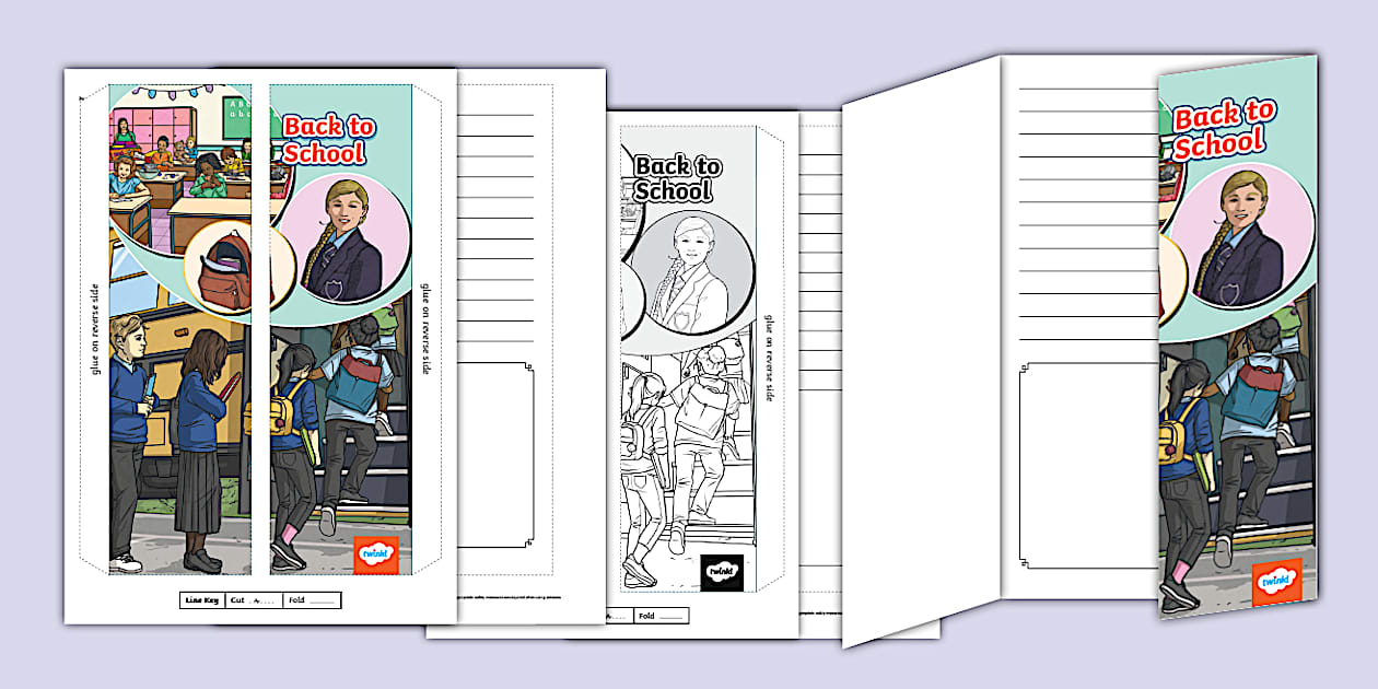 Back to School Letter Folding Writing Template - Twinkl