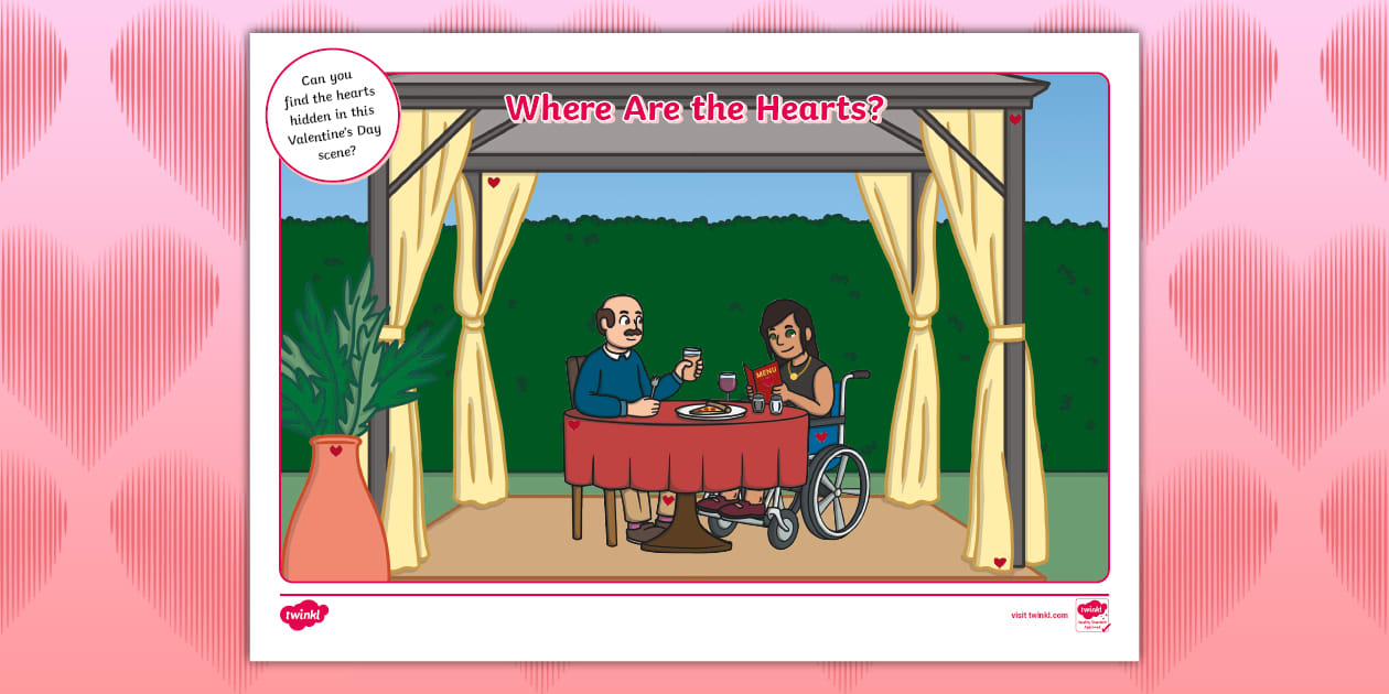 Where Are the Hearts? I Spy Activity KS1 Valentine's Day