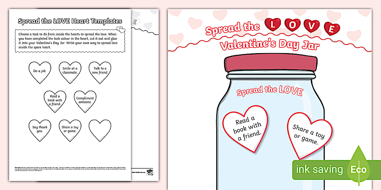 Spread the Love Valentine's Day Jar (teacher made) - Twinkl