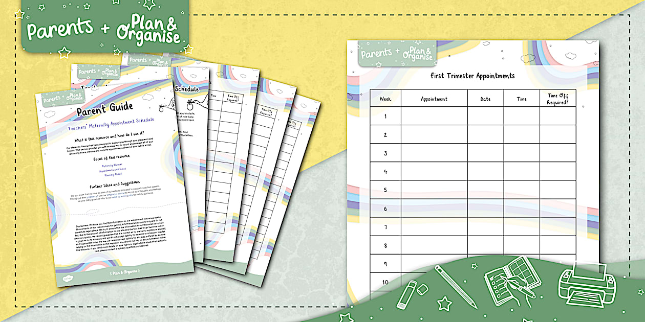 FREE! - Maternity Appointment Schedule | Teachers' Maternity Leave Planner