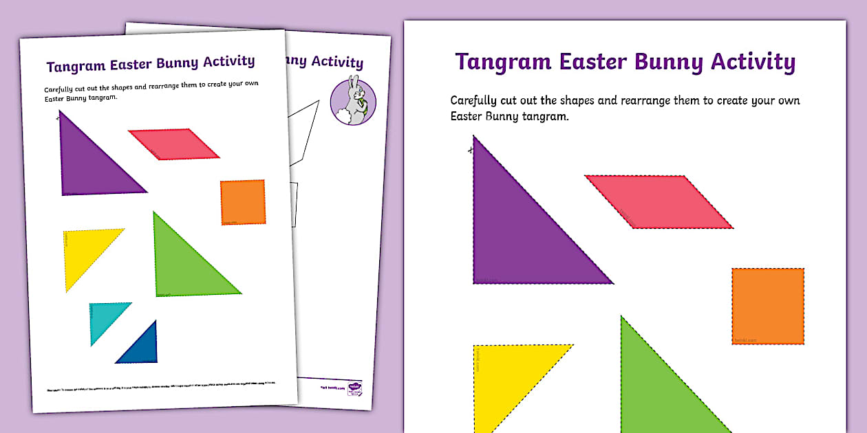 👉 Easter Bunny Tangram Puzzle Activity (Teacher-Made)