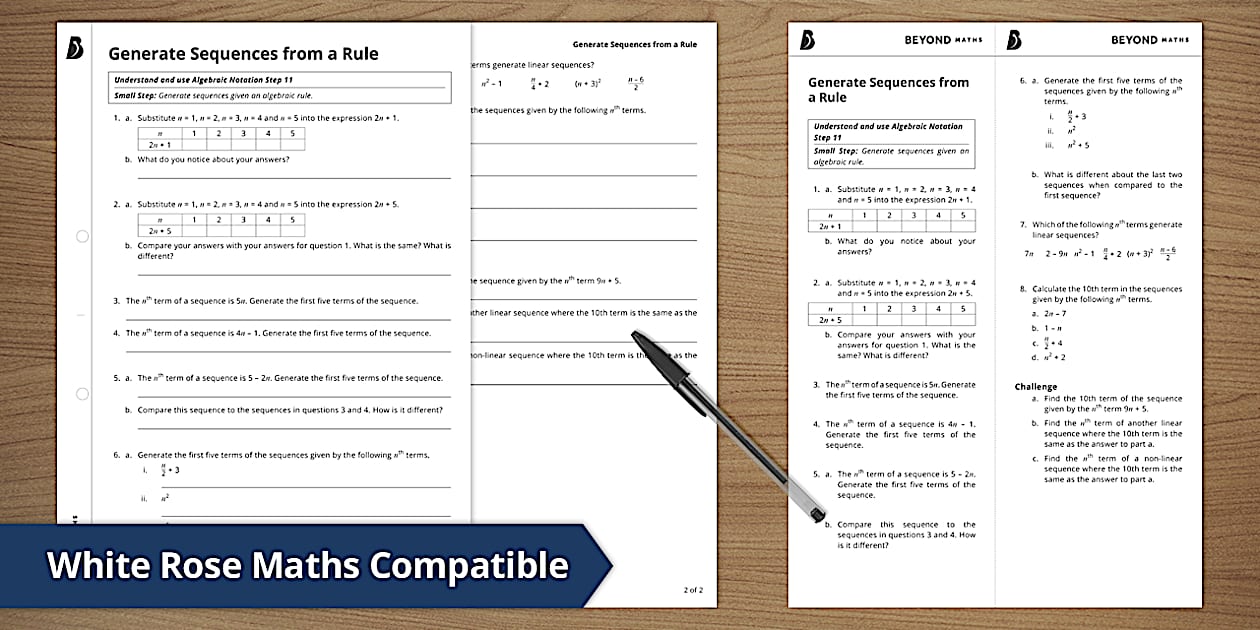 👉 Generate Sequences from a Rule (profesor hizo) - Twinkl