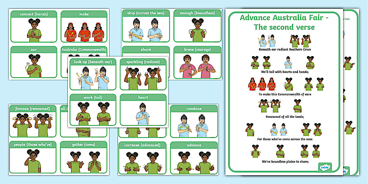 Advance Australia Fair with Auslan - The Second Verse