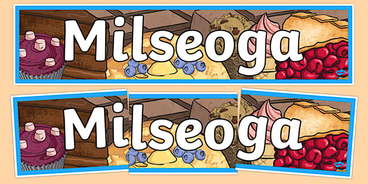 Precursive Bia Food Display Banner Milseoga (teacher made)