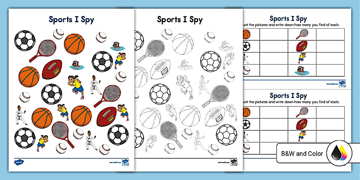 Sports I Spy Activity (Teacher-Made) - Twinkl