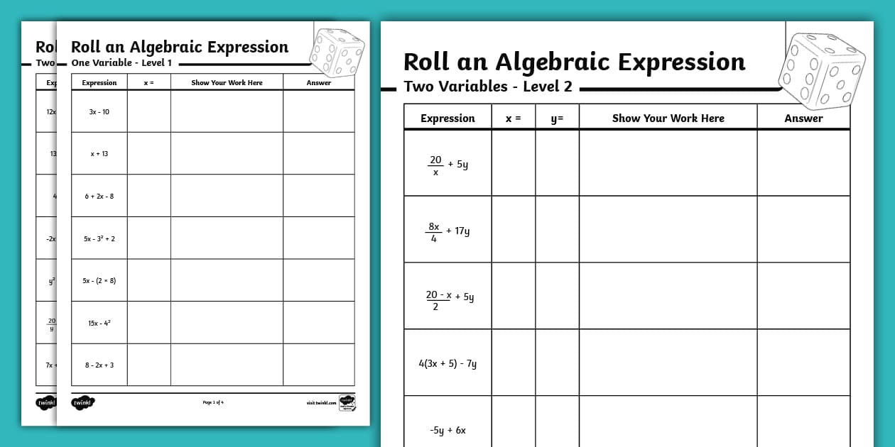 Evaluating Expressions Game | Algebra | Twinkl USA - Twinkl